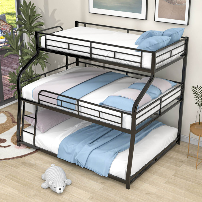 Isabelle & Max™ Twin XL Over Full XL Over Queen Metal Triple Bunk Bed & Reviews | Wayfair